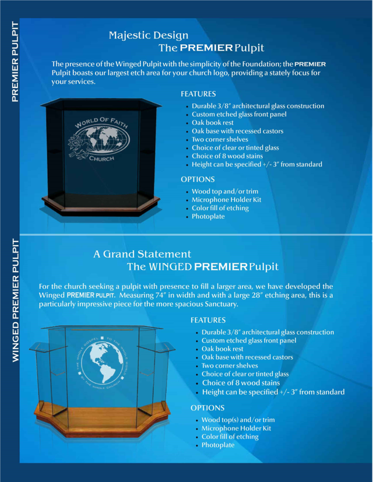 Glass Pulpits & Podiums| Summit Seating For Churches