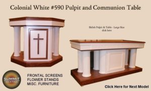 pulpit sets and communion table furniture for churches | Summit Seating ...